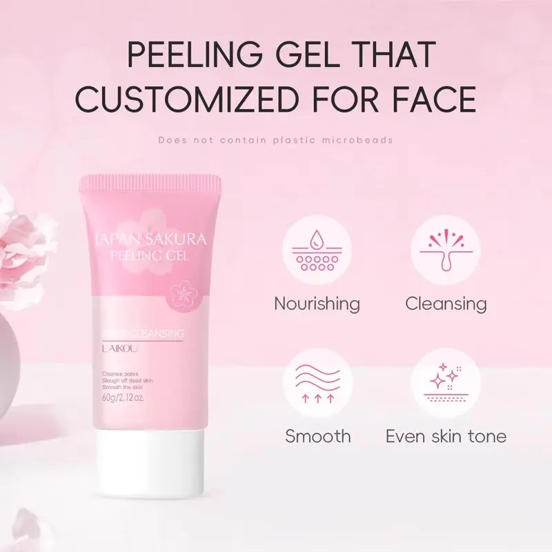 Japan Sakura Peeling Gel Exfoliating Face & Body Scrub HA & Vitamin C – Dermocosmetics.co.uk